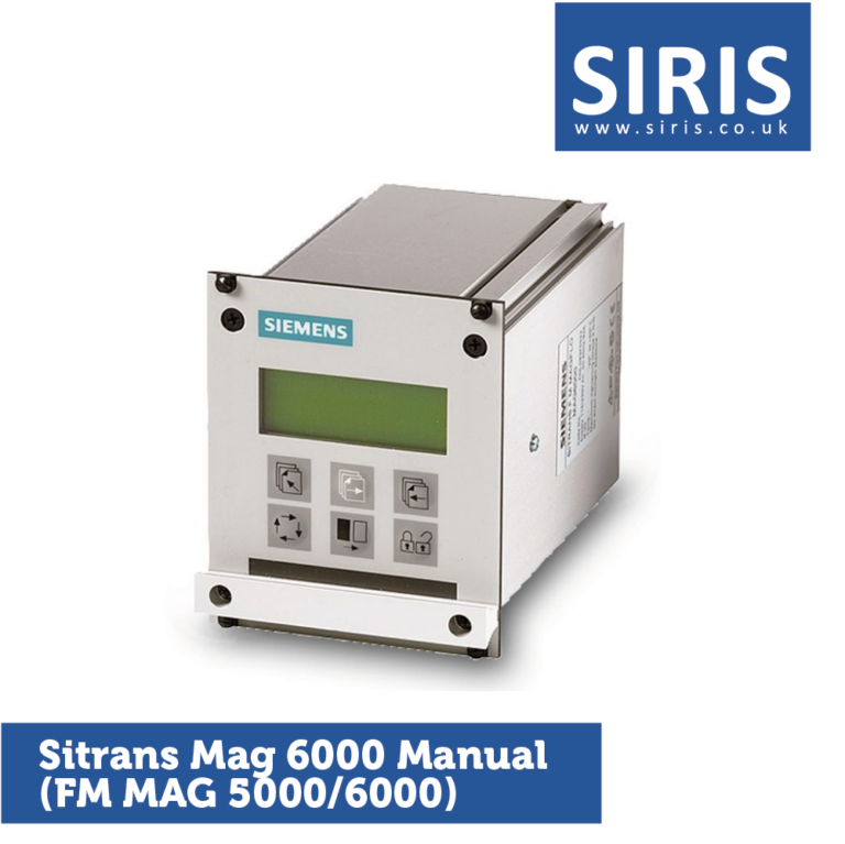 Sitrans Mag 6000 Manual (FM MAG 5000/6000) Operating Instructions